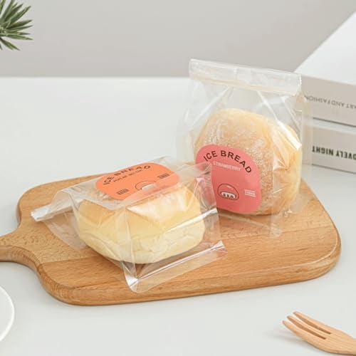 50 Pcs 3.7 Inch Snack Bags with Tin Tie, Mini Size Clear Plastic Bags ...