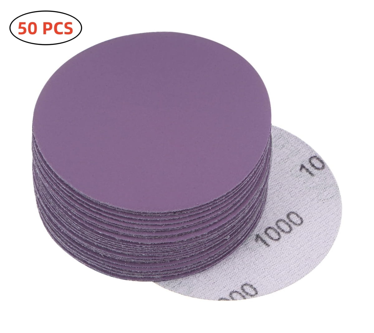 50 Pcs 3 Inch Sanding Discs 100 Grit Aluminum Oxide Wet Dry Sandpaper ...