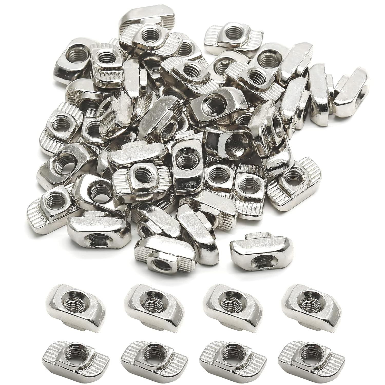 50 Pcs 3030 Series Sliding T Nuts Metric M6 Thread Slide in Hammer Head ...