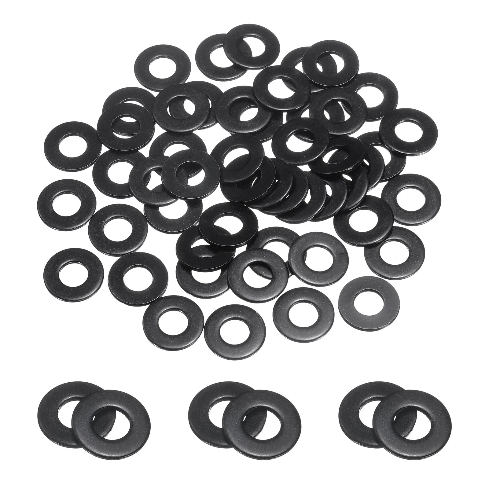 50 Pcs 304 Stainless Steel Flat Washers, 7.3mm ID x 15mm OD x 1.4mm ...
