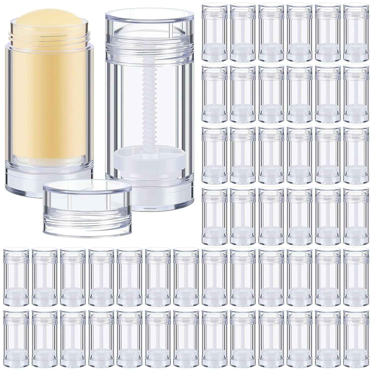 50 Pcs 30ml Empty Deodorant Containers 1 oz Twistup Filling Stick Clear ...