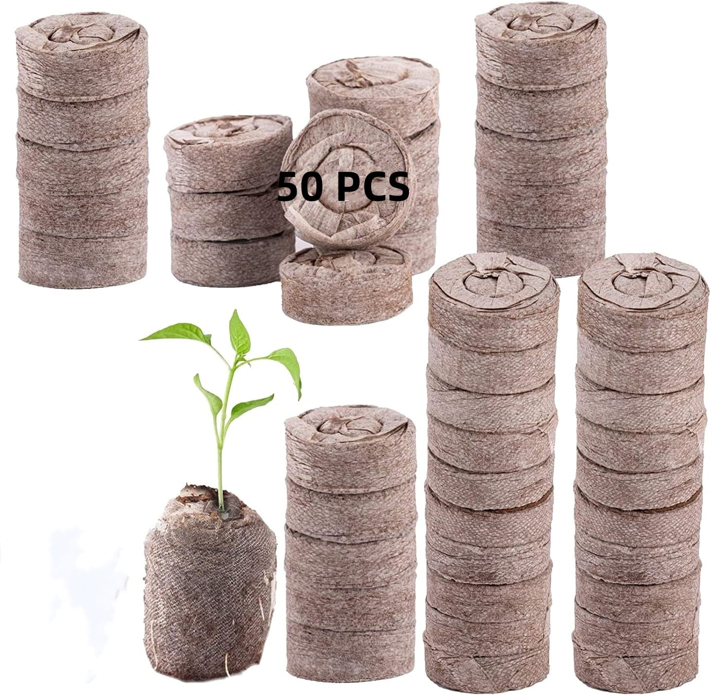 50 Pcs Seed Starter Pod Peat Pellets 30mm for Seedlings, Compressed ...
