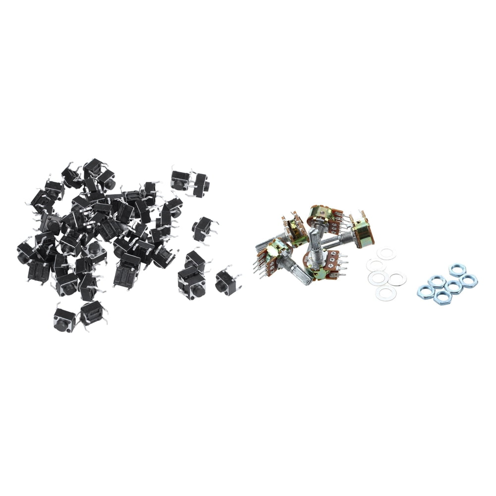50 Pcs 4-Pin DIP Through Hole Tactile Push Button Switch & 5 Pcs 6 Pins ...