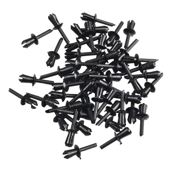 50 Pcs 5mm Plastic Rivet Engine Lining Trim Fastener Panel Retainer ...