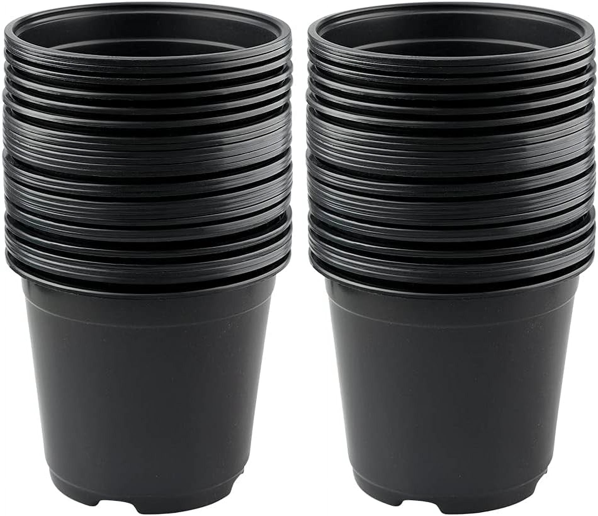 50 Pcs 6" Plastic Plants Nursery Seedlings Pot/Pots Flower Plant ...