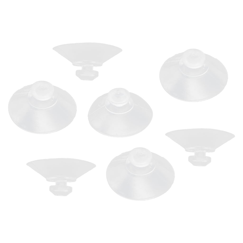 50 Pcs 7 Sizes PVC Sucker Clear Suction Cups Without Hooks Utility ...