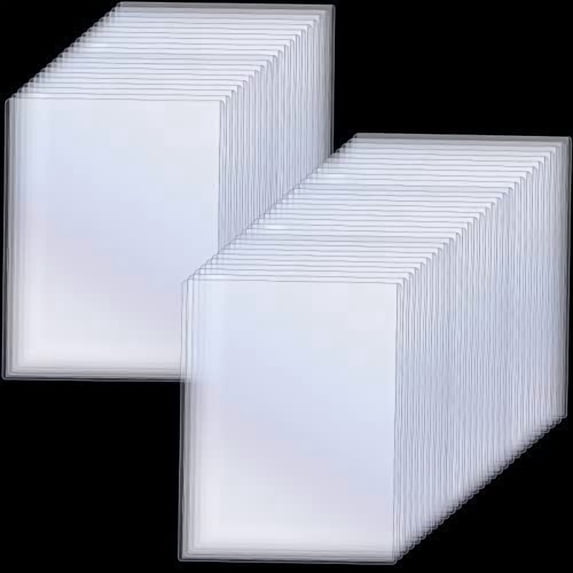 50 Pcs 8 1/2" x 11" Rigid Print Protectors Clear Rigid Sleeve Plastic ...