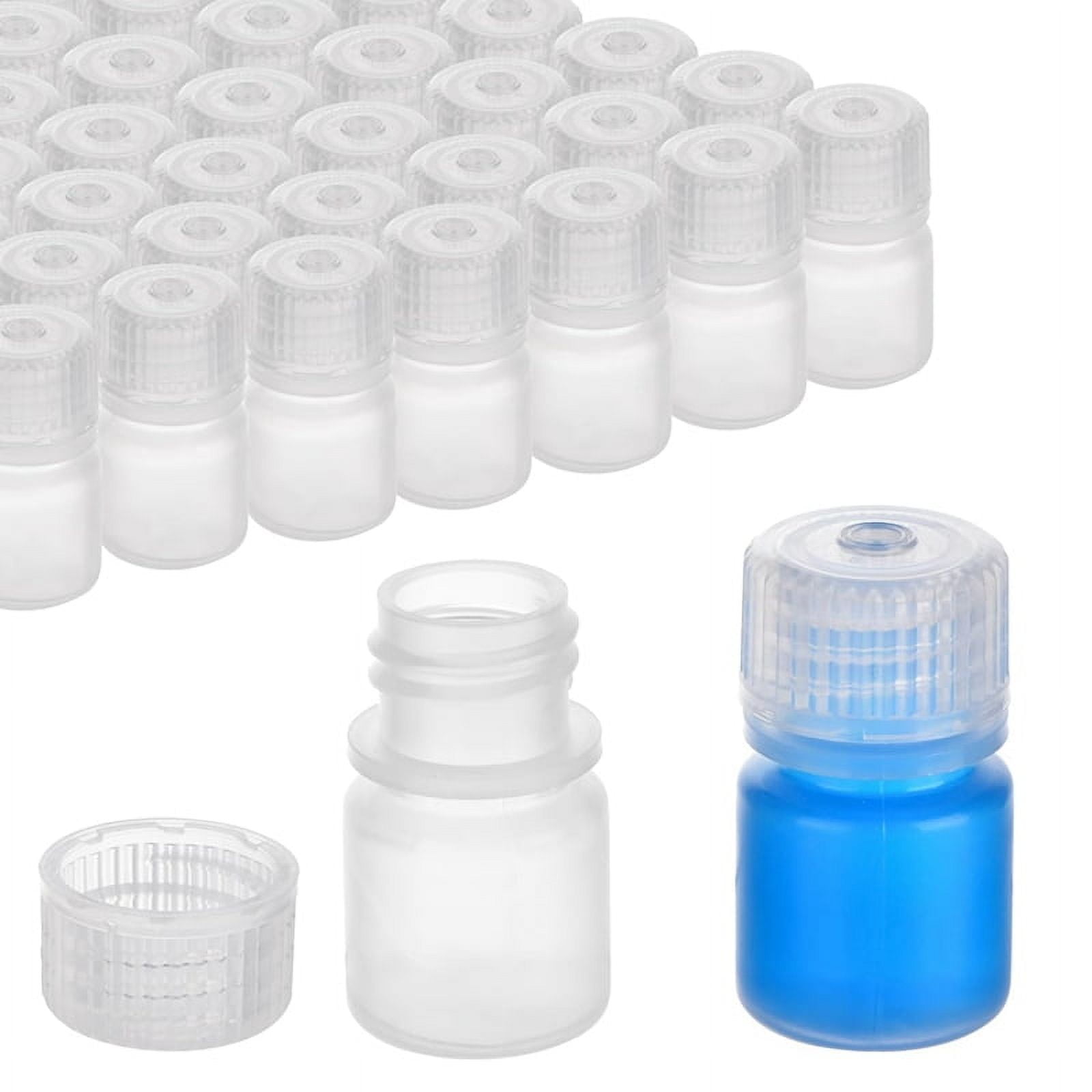 50 Pcs 8Ml Plastic Bottle, Wide Mouth Reagent Bottle, Small Empty ...