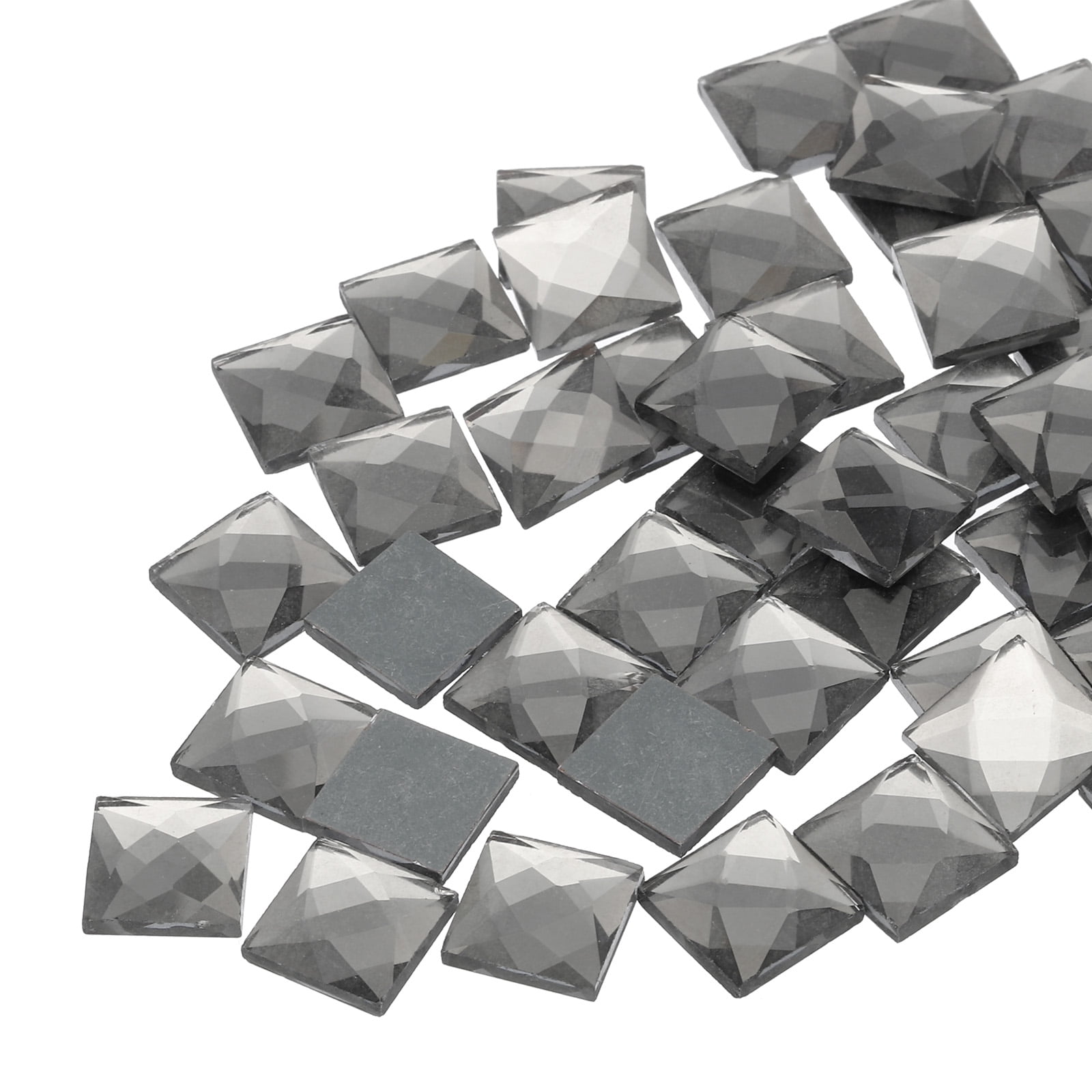50 Pcs Acrylic Flat Back Rhinestones 12mm Square Artificial Gemstone ...