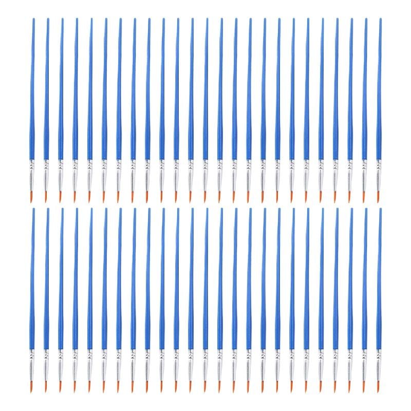 50 Pcs Acrylic Painting Brushes Pointed Round Flat Paint Brushes ...