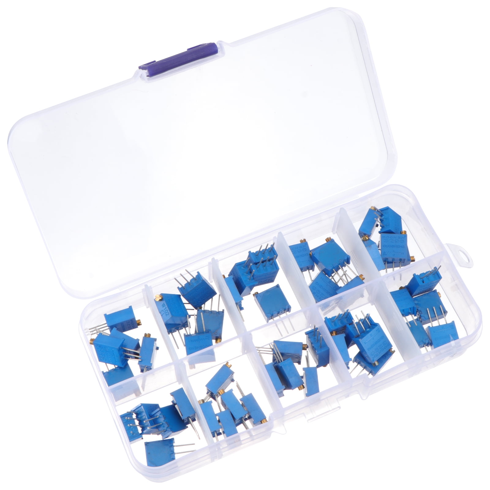 50 Pcs Adjustable Potentiometer Resistor Breadboard Trim Potentiometer ...