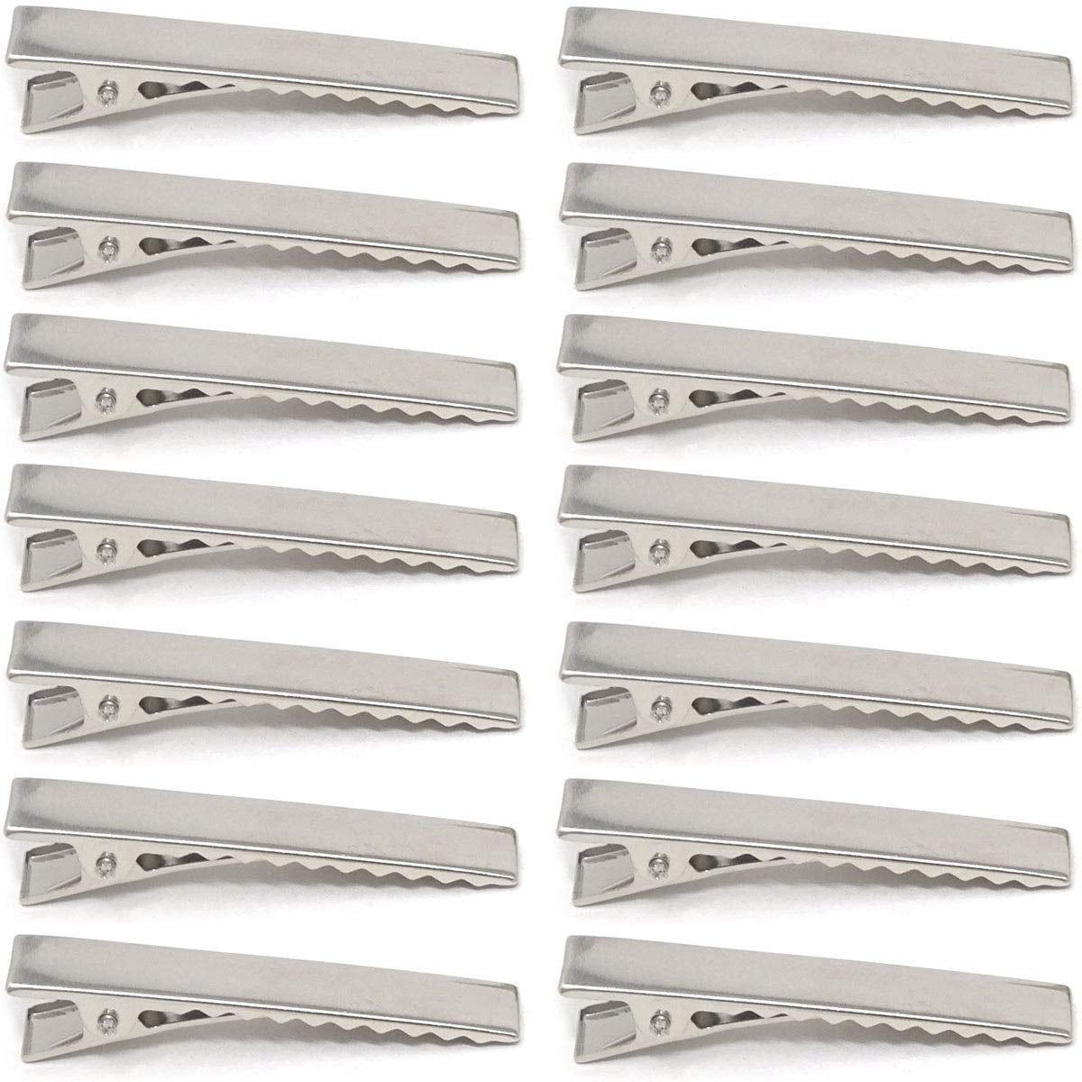 50 Pcs Alligator Clips Metal Silver Hair Clips with Teeth for Bows DIY ...