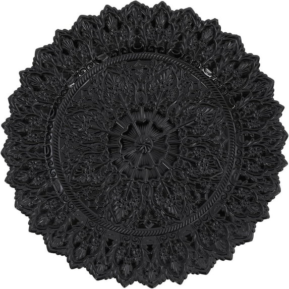 50 Pcs Antique Charger Plates Bulk 13 Inch Embossed Rim Plastic Party ...