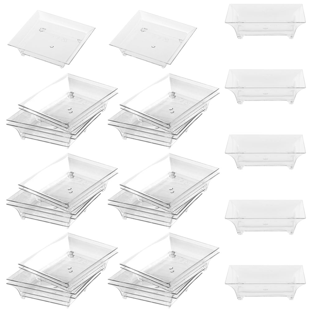 50 Pcs Appetizers Salad Sisscors Ice Cream Cups Small Dip Bowls Dipping ...