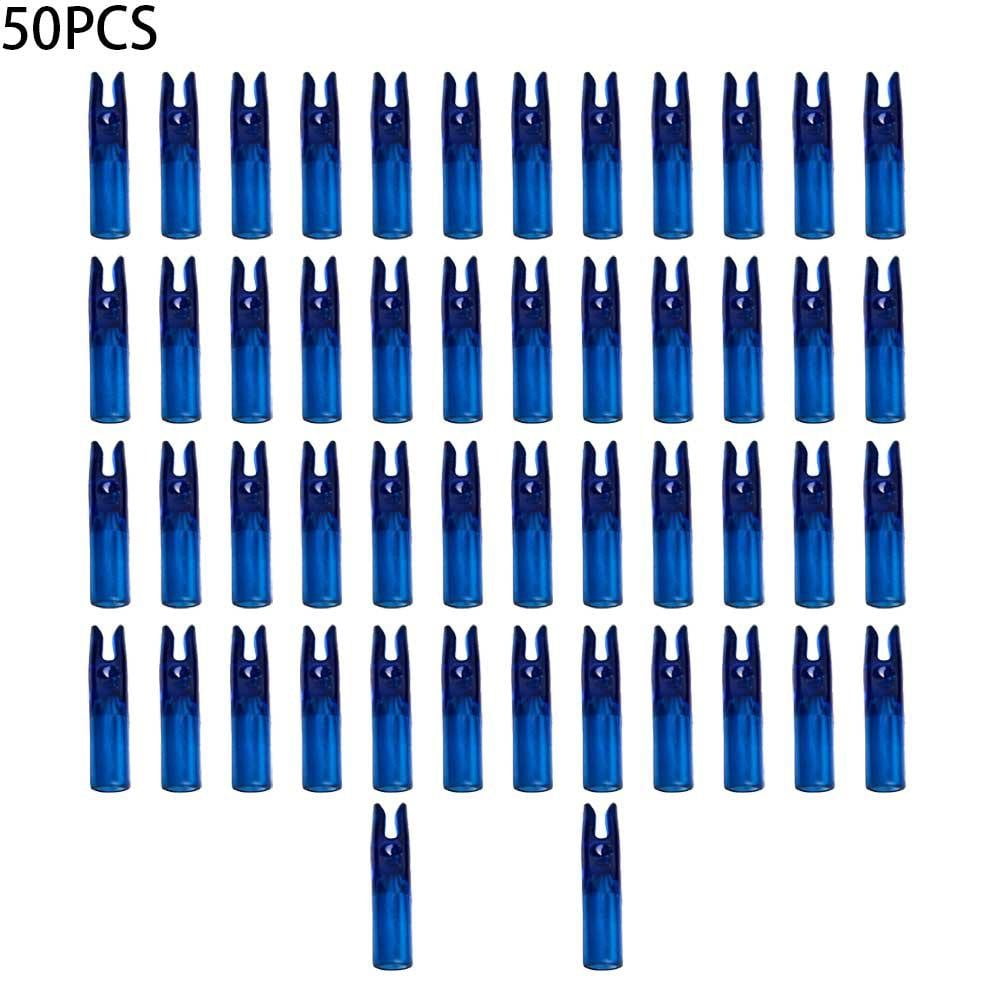 50 Pcs Arrow Nocks Insert Tips ID6.2mm Arrow Shaft Tails Plastic ...