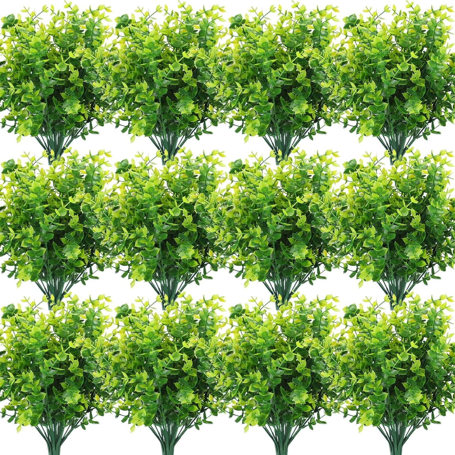 50 Pcs Artificial Boxwood Stems for Outdoors Fake Stems Plants Shrubs ...
