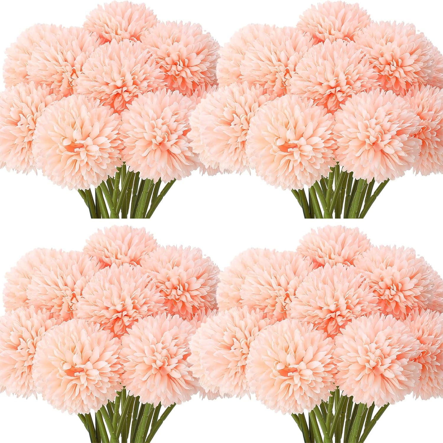 50 Pcs Artificial Flowers Chrysanthemum Ball Fake Flowers Lifelike ...