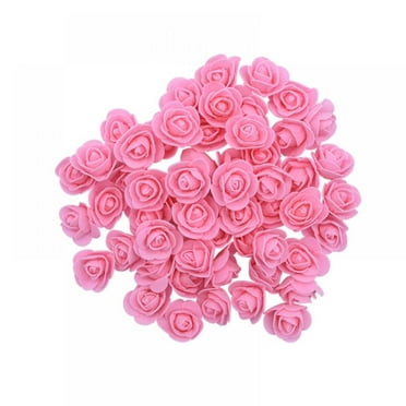 50 Pieces 1.4" Mini Fake Rose Flower Heads Foam Rose Flower Heads ...