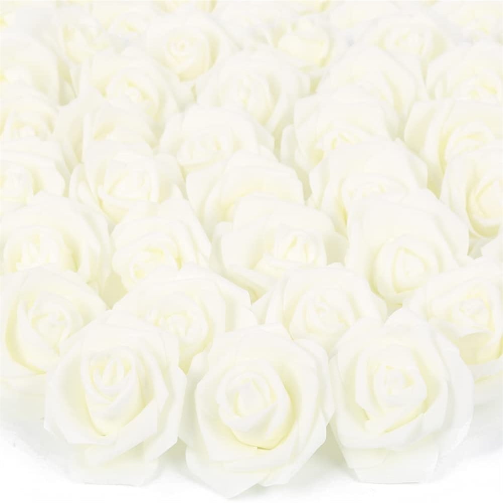 50 Pcs Artificial Rose Flower Heads Real Looking Foam Fake Roses for ...