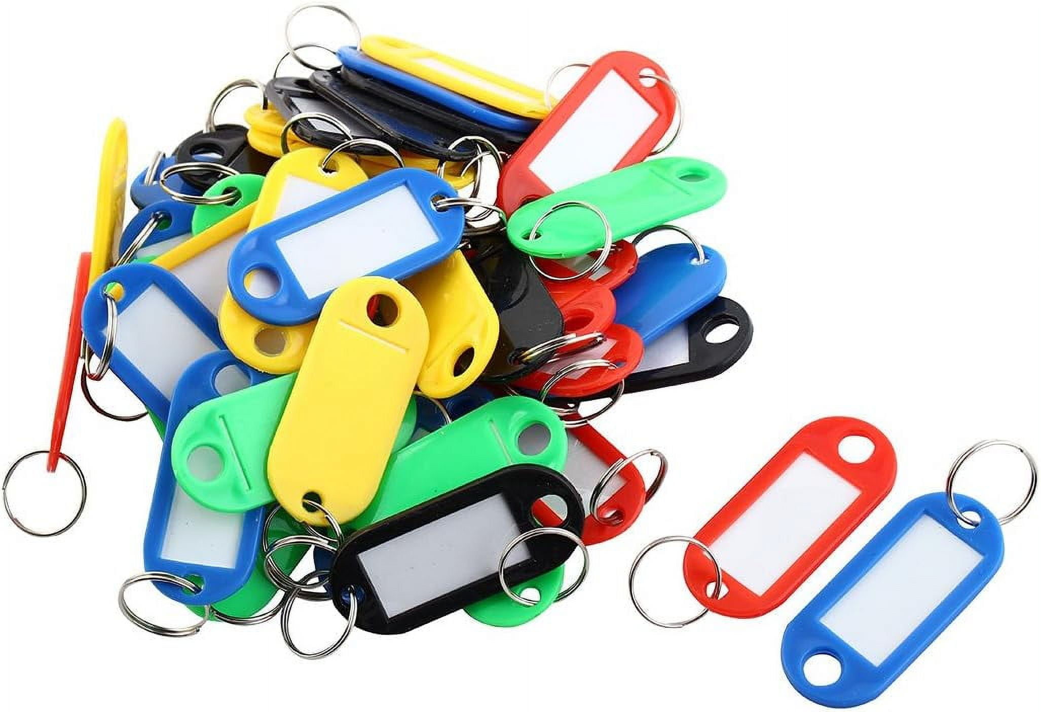 50 Pcs Assorted Color Plastic Staff Key Name ID Tag Label Window ...