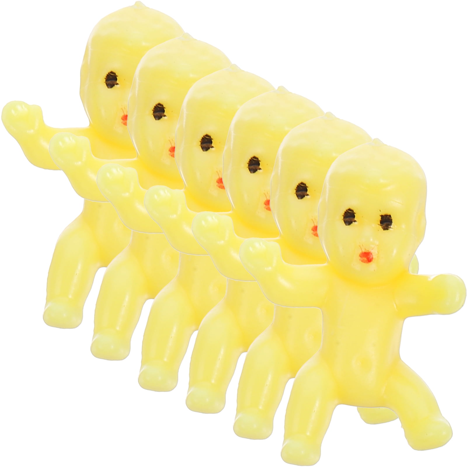FOLOYORI Miniature Baby Figurines Miniature Babies Dolls Yellow Plastic ...