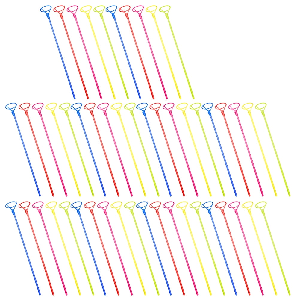 50 Pcs Balloon Rod Decor Balloon Centerpiece Transparent Balloon ...