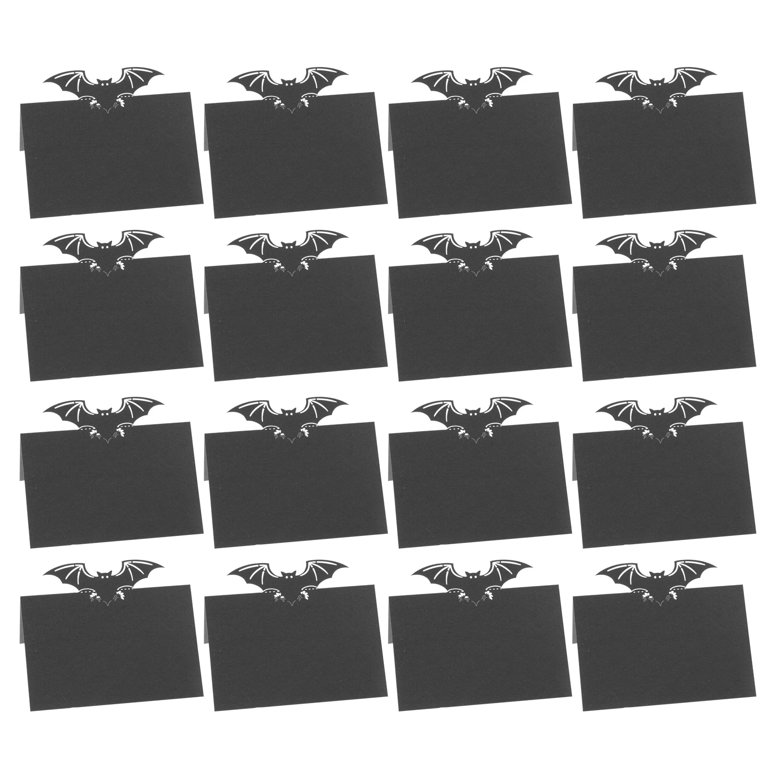50 Pcs Black Bat Place Cards for Table Setting Seating Halloween ...