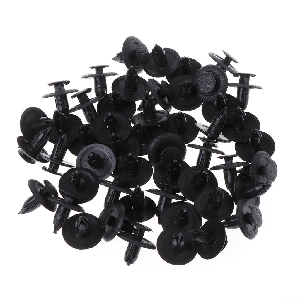 50 Pcs Black Car Door for Trunk Fastener Panel Clips Rivet 6mm Hole For ...