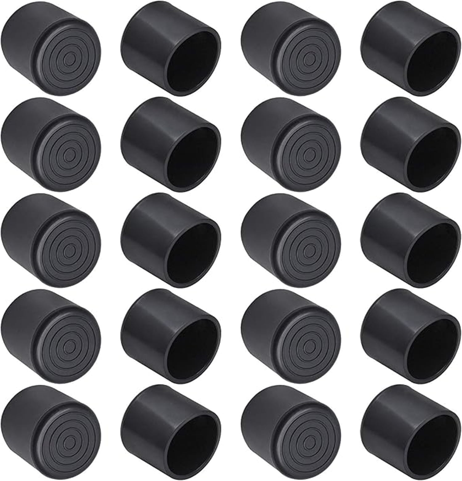 50 Pcs Black Non-Slip Leg Tips Caps,1 In Chair Table Leg Covers Floor ...