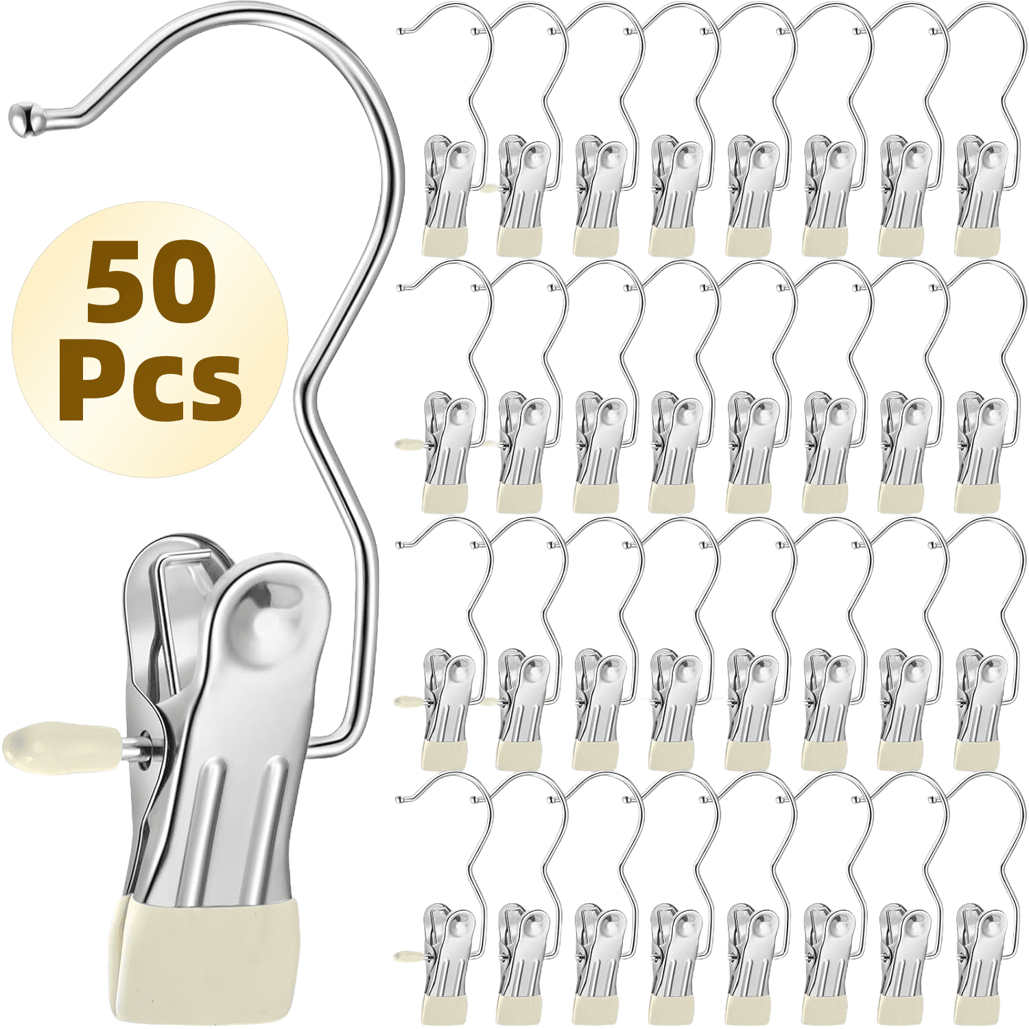 ChrumpTon Boot Hangers Clips, 50 Pcs Rubber-Coated Stainless Steel ...