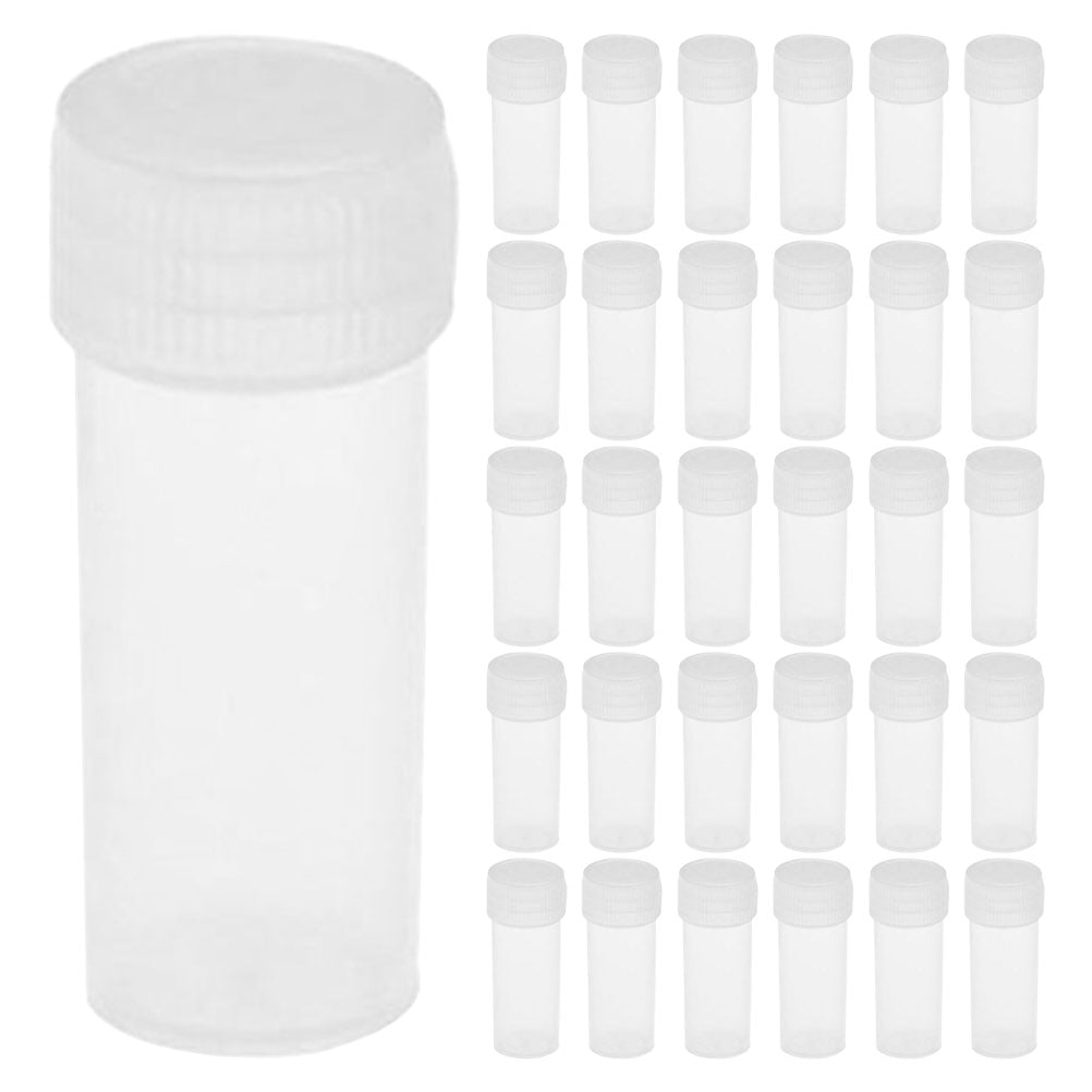 50 Pcs Bottle Little Bottles Small Sample Storage Plastic Test Tubes ...