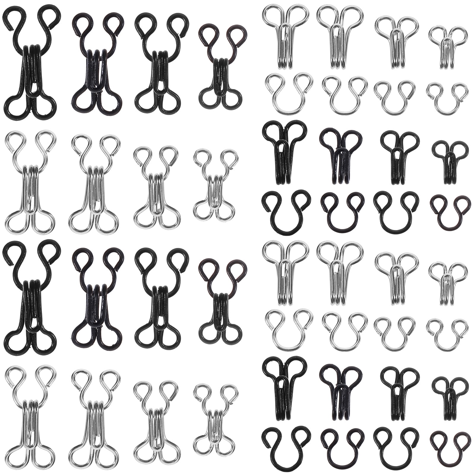 50 Pcs Bra Hooks Clothing Closures Clasp Sewing Hooks Eye Sewing ...