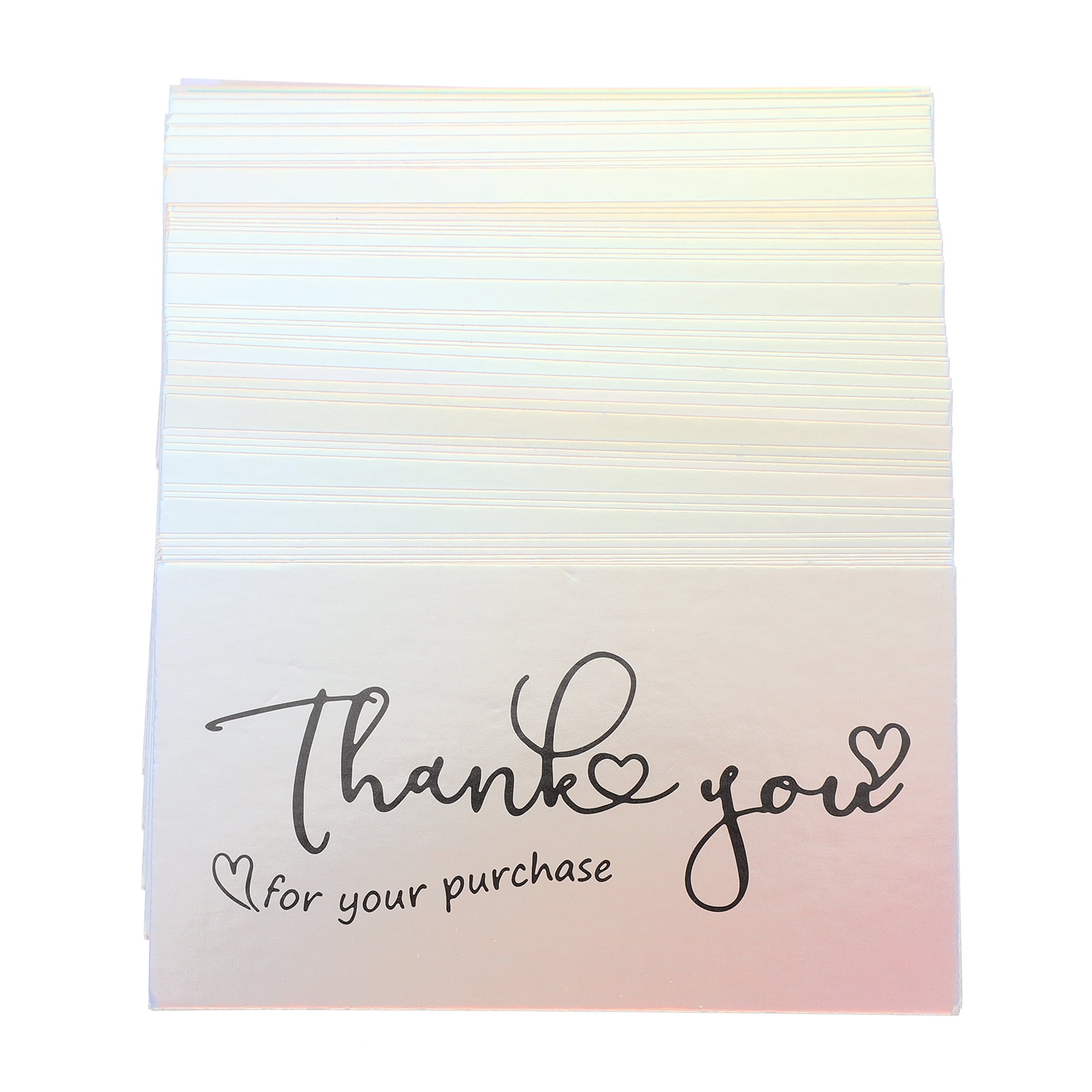 50 Pcs Business Supplies Thank You for Your Purchase Cards with ...