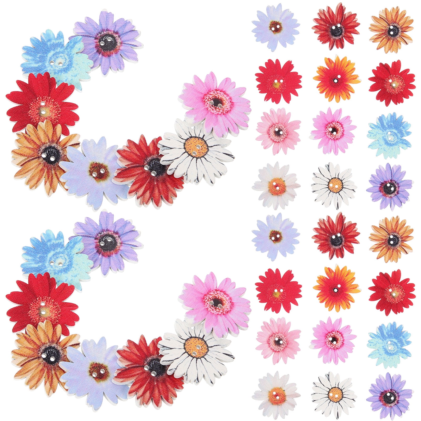 50 Pcs Buttons for Sunflower Practical Decorative - Walmart.com