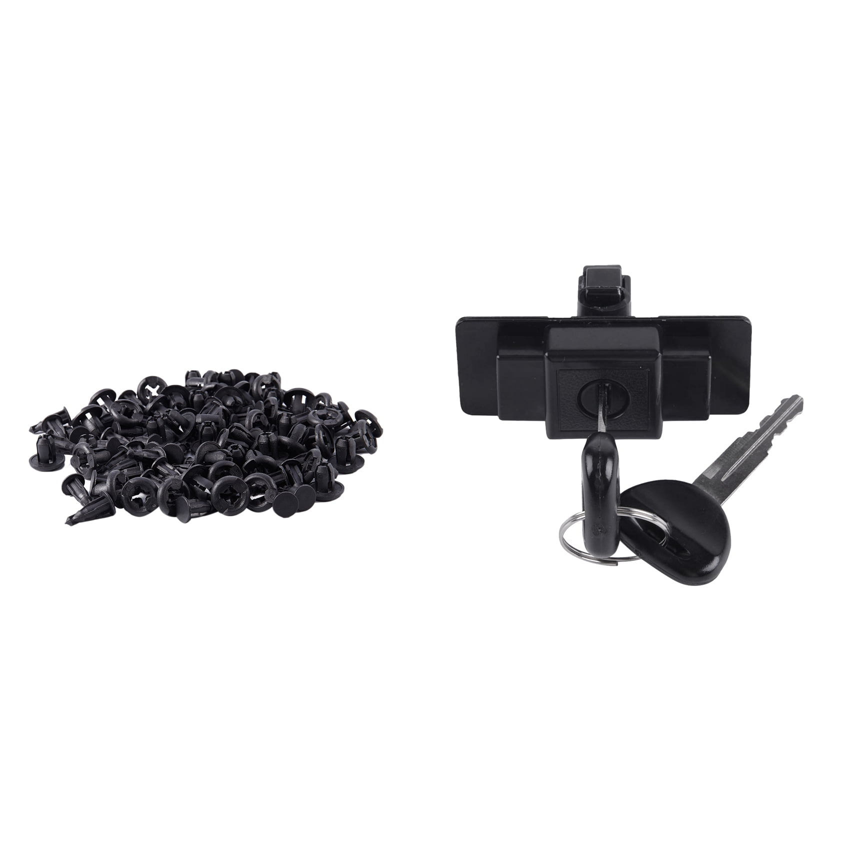 50 Pcs Car 10Mm Hole Dia Plastic Rivets & 1 Set MB846665 Glove Box Lock ...