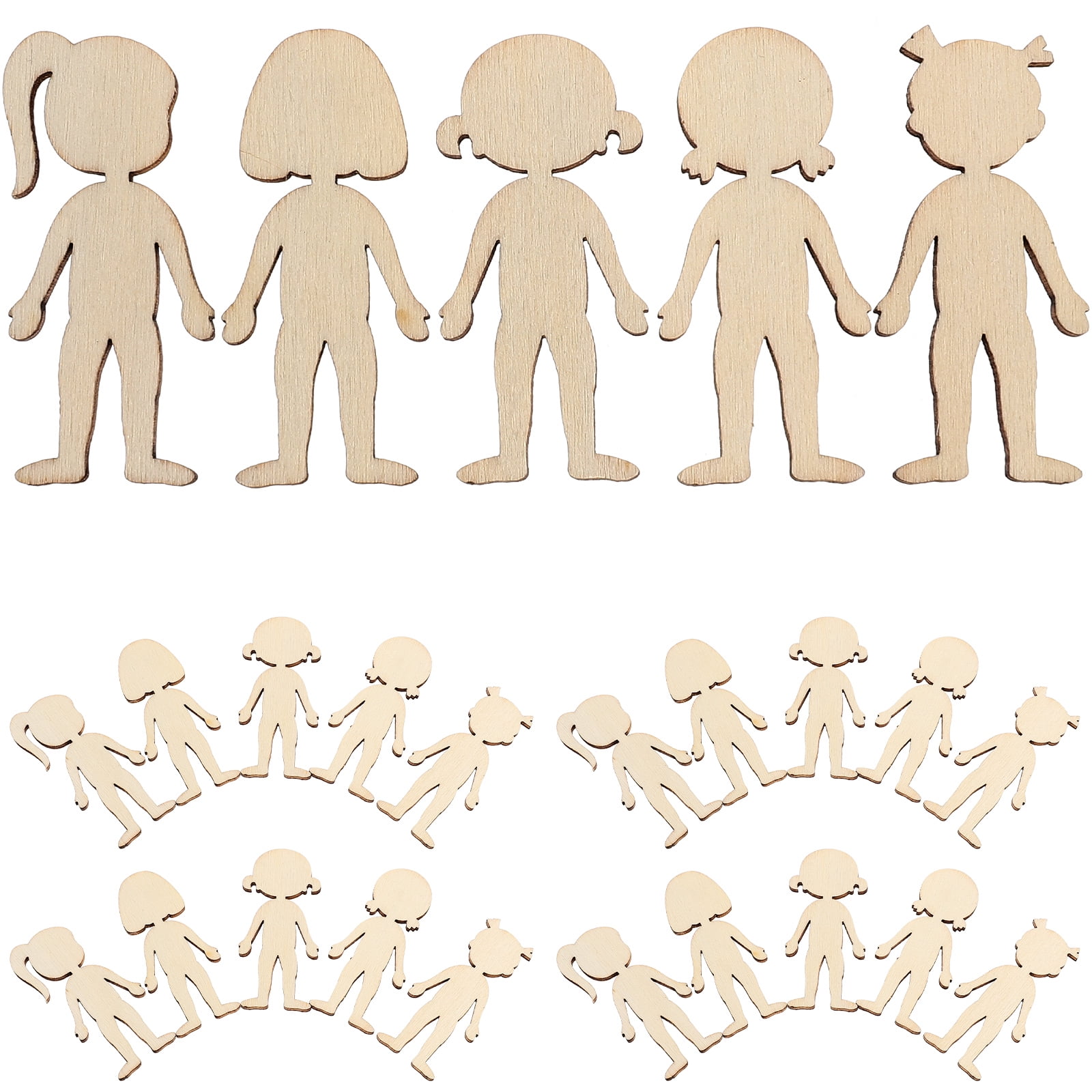 50 Pcs Card People Cut Outs Blanks Jumbo Craft Sticks Baby 4.8X2.2CM - Walmart.com