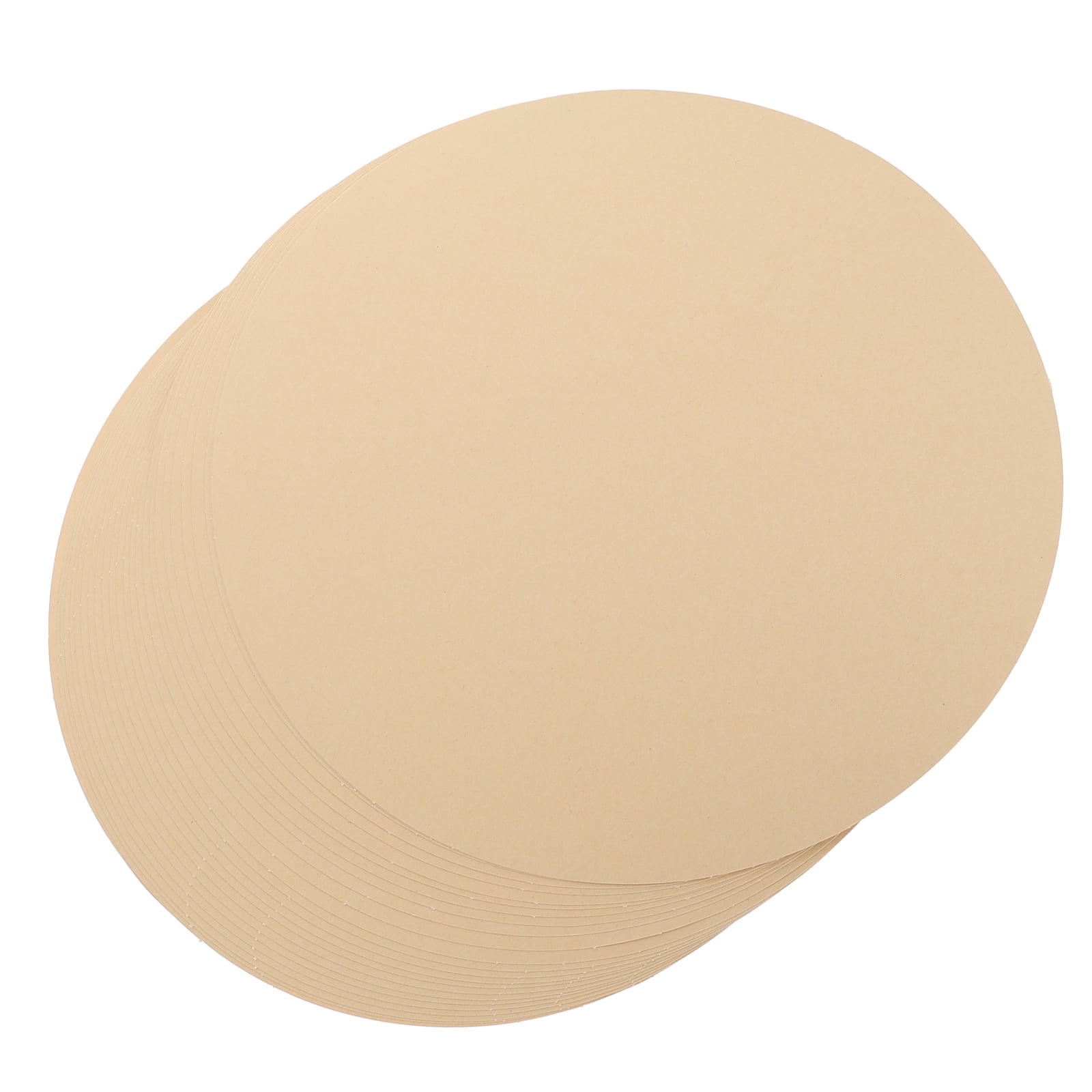RENACLIPY Brown Round DIY Cardboard for Painting and Calligraphy 50Pcs ...