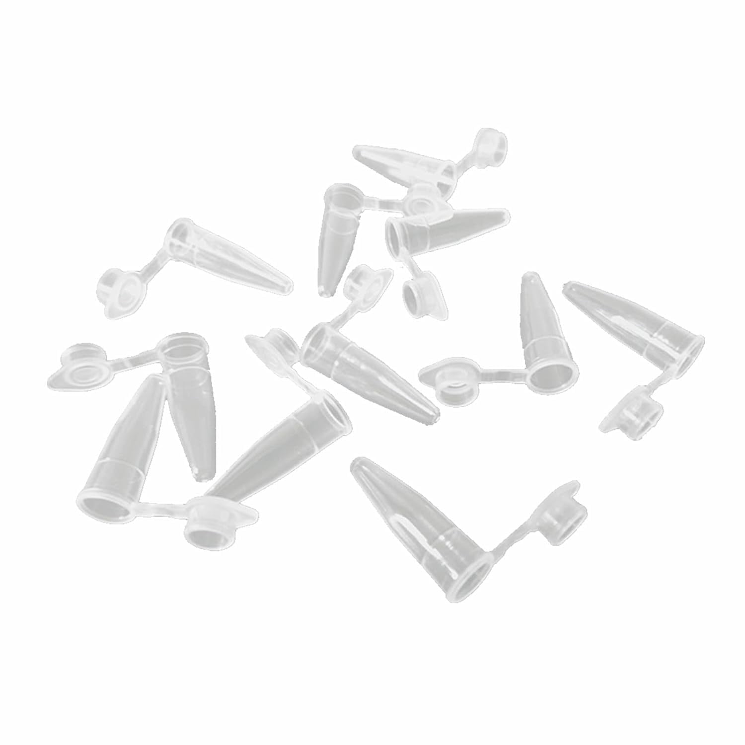 50 Pcs Centrifuge Tubes Bottom Tip Clear Plastic Test Tube Vials 0.2mL ...