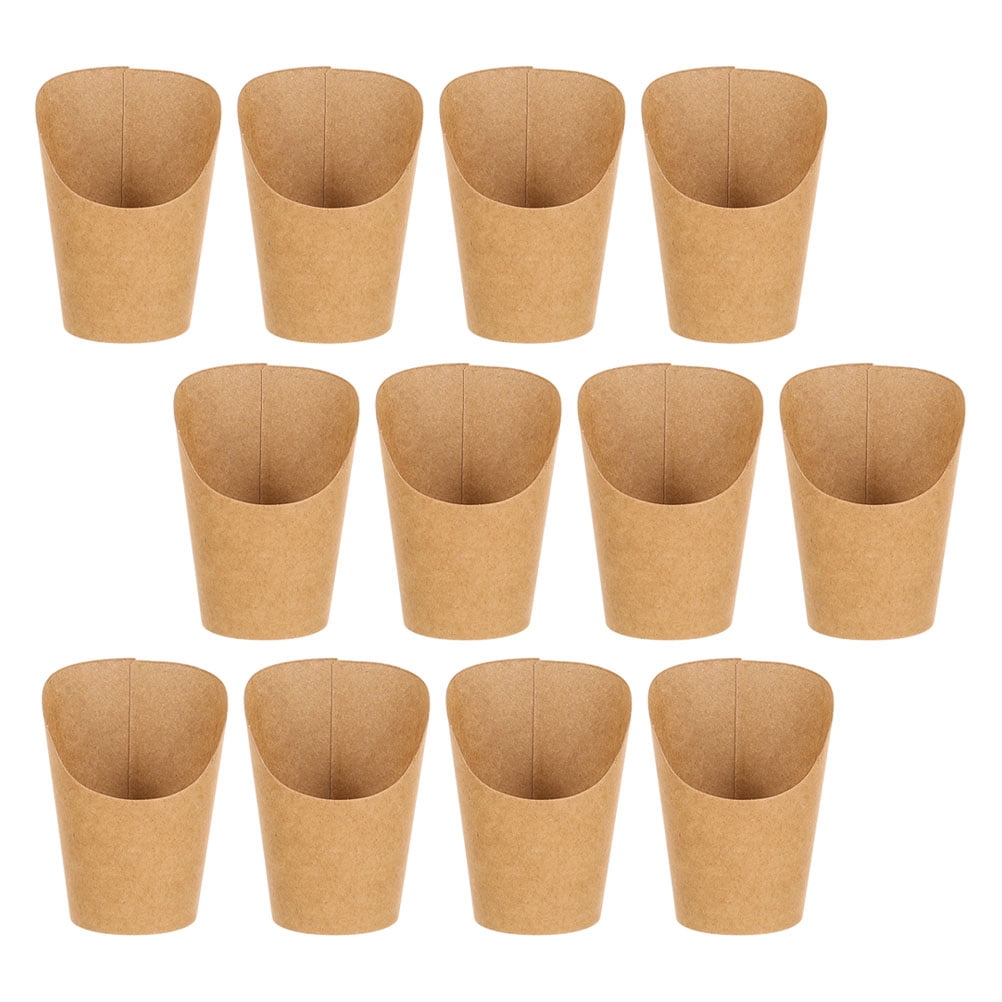 50 Pcs Chip Cup French Fries Holder Ice Cream Cups Fried Food Dessert ...