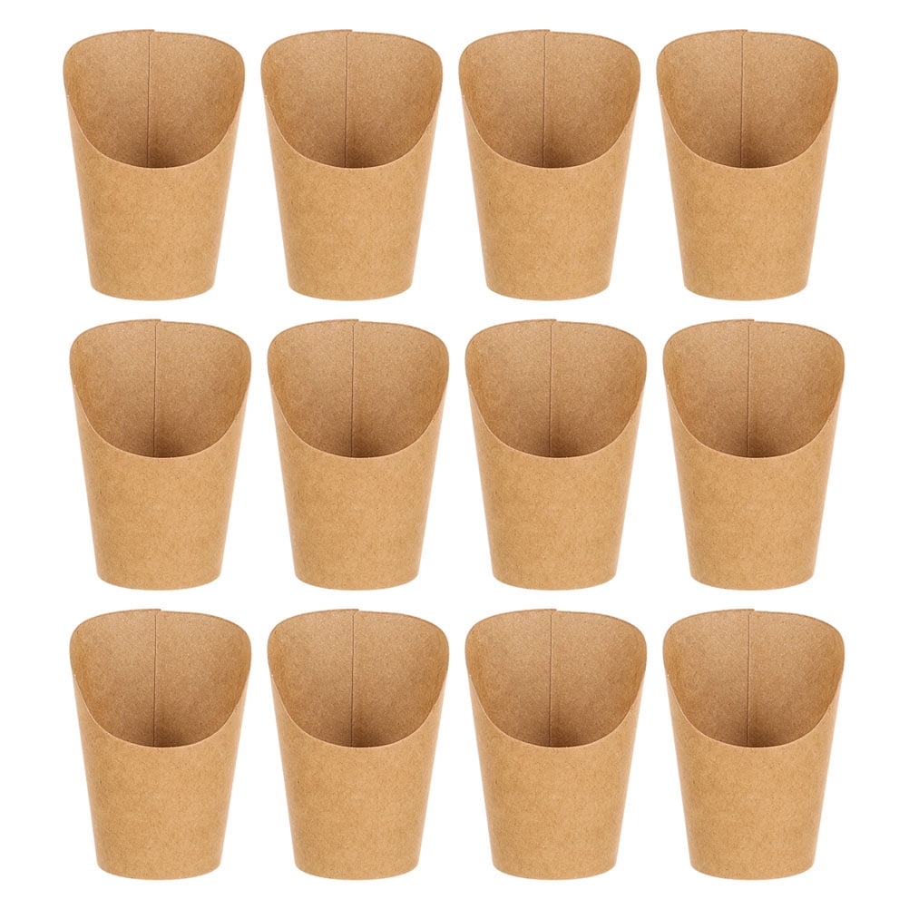 50 Pcs Chip Cup Popcorn Boxes Disposable Snack Cups Paper Cone French ...