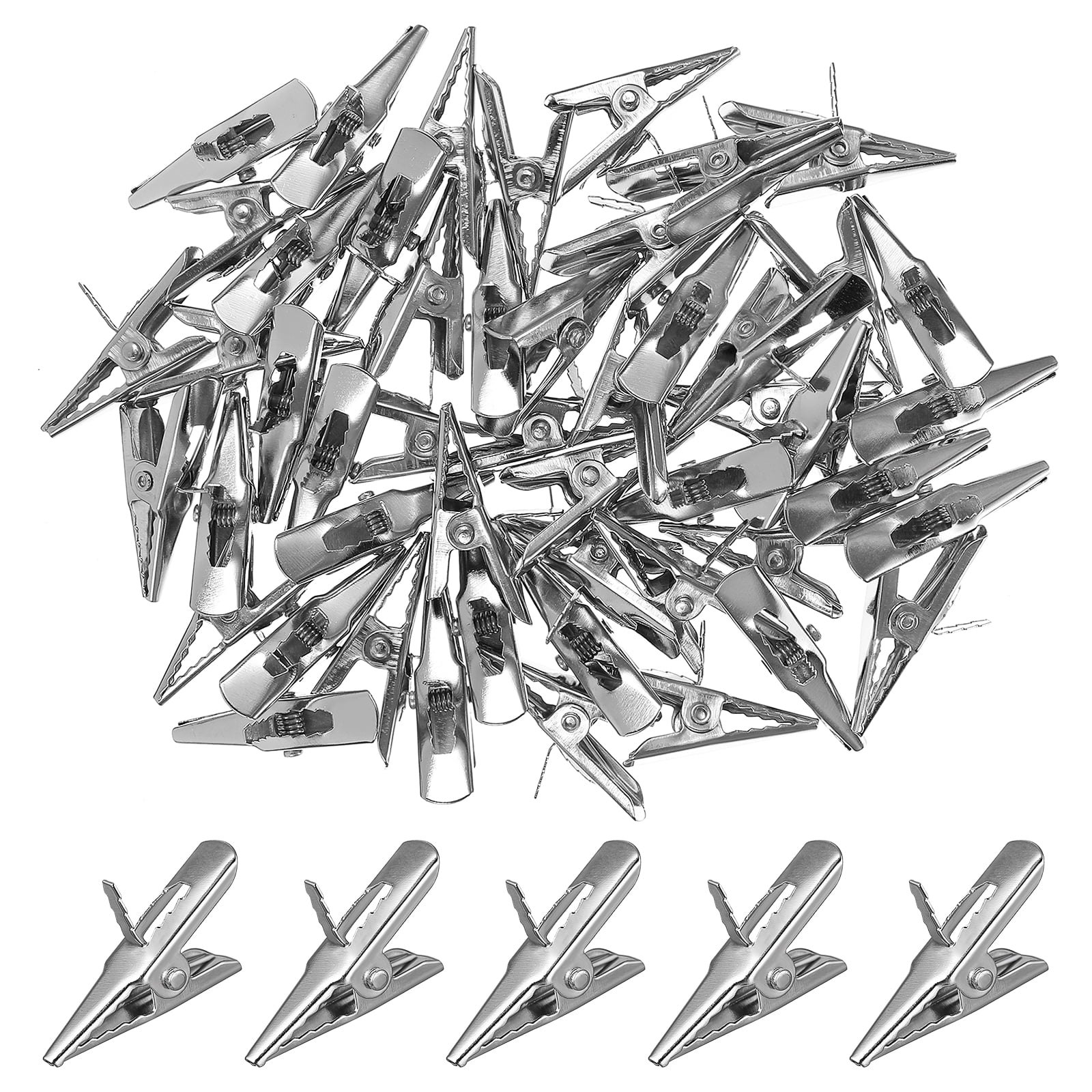 50 Pcs Christmas Ornament Clips Iron Alligator Clamps for Crafts, Photo ...