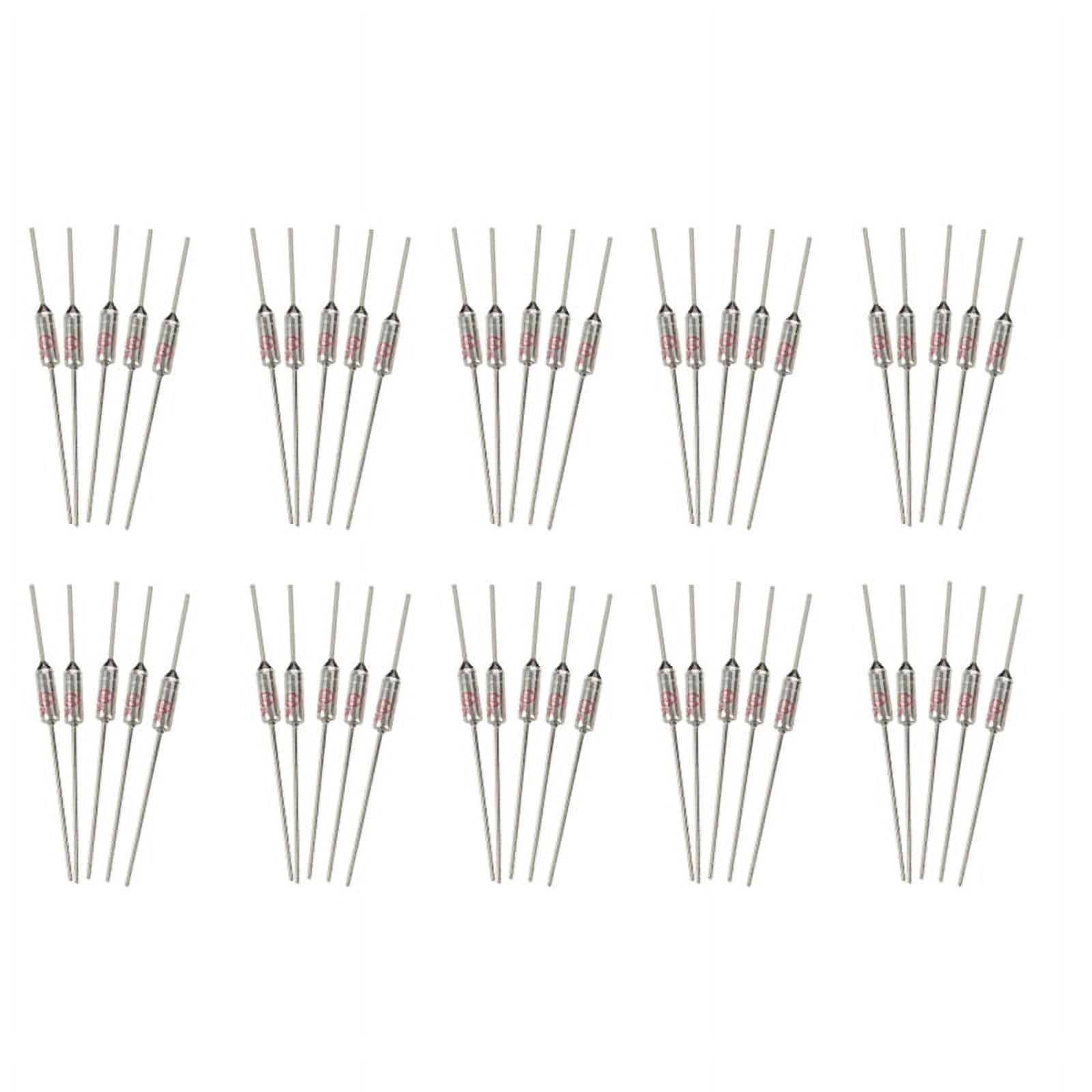 50 Pcs Circuit Cut TF 185 Celsius 250V 10A Temperature Thermal Fuses ...