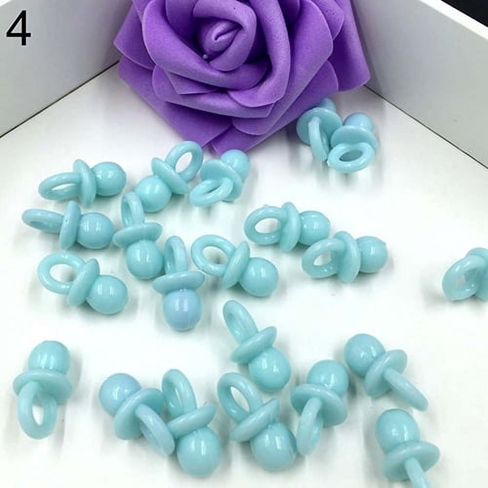 50 Pcs Clear Acrylic Mini Pacifiers Baby Shower Party Favor Girl Boy ...