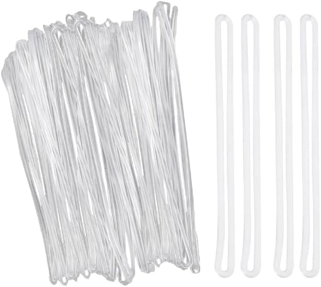 50 Pcs Clear Luggage Tag Loop Straps, Transparent Plastic Luggage Tag ...