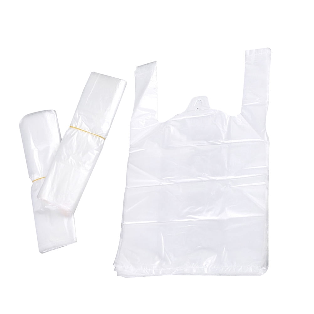 50 Pcs Clear Plastic Bags Transparent Food Thicken of Holding White ...