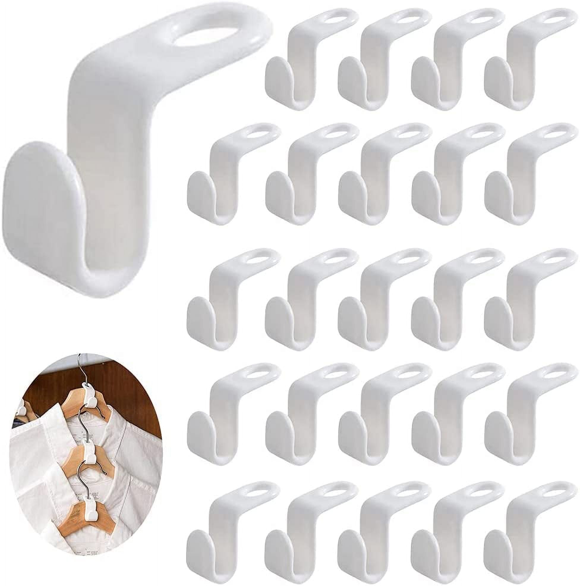 50 Pcs Clothes Hanger Connector Hooks Space-Saving Hanger Connectors ...
