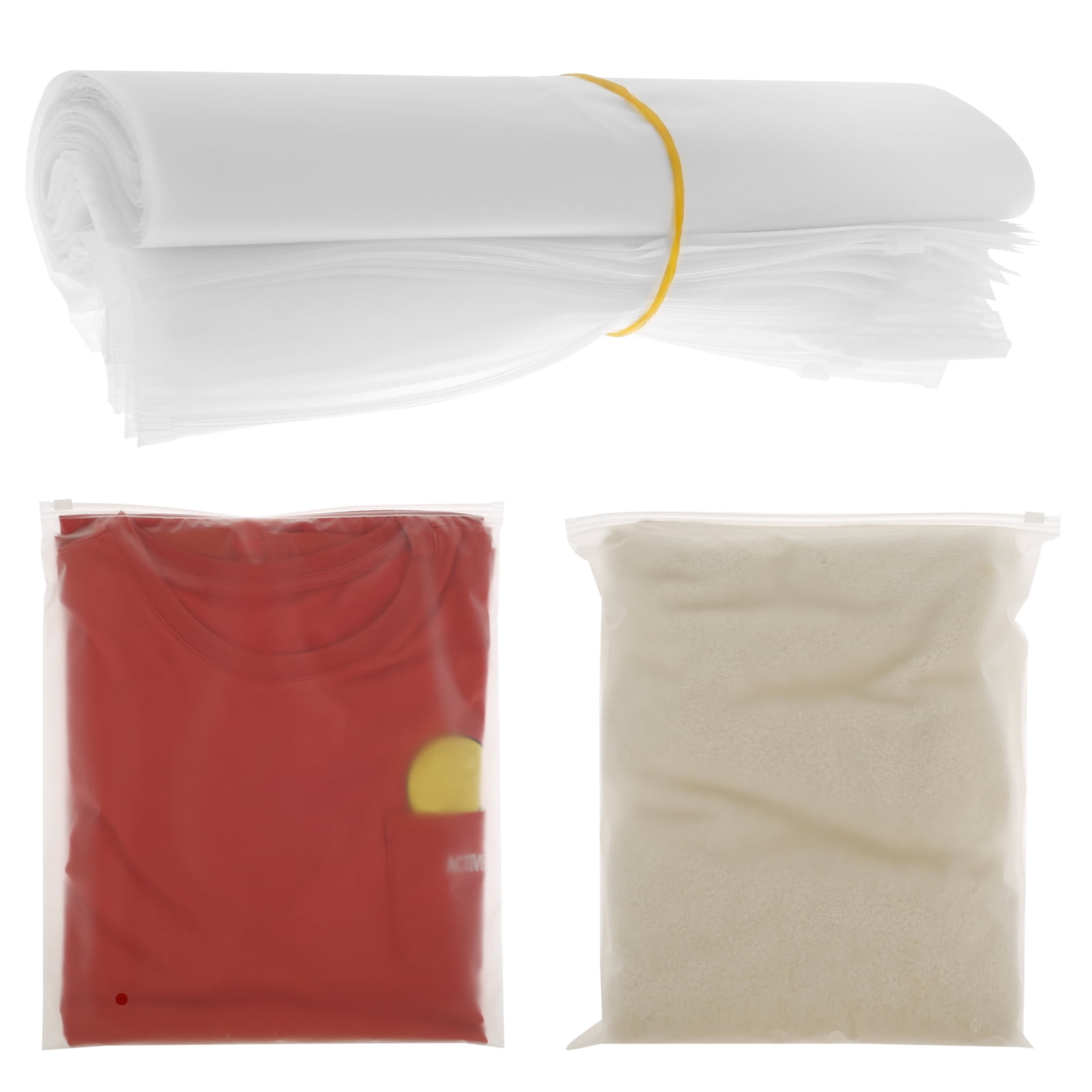 50 Pcs Clothing Packaging Bag 25x35cm Frosted Zipper Plastic Bags for ...