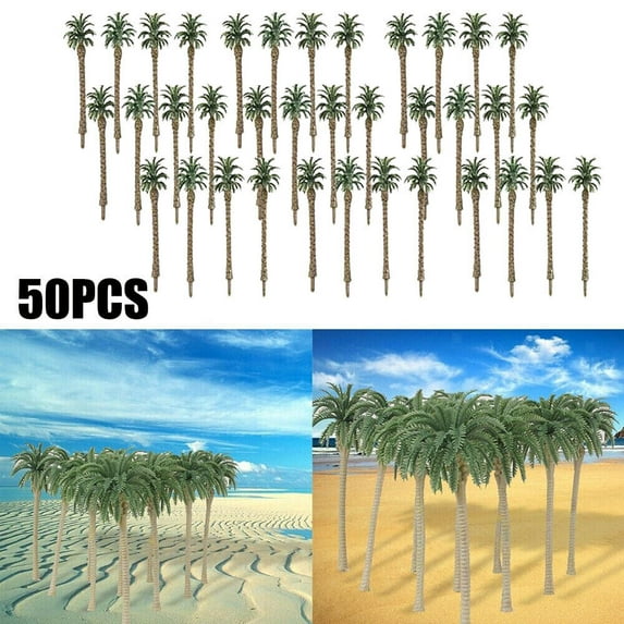 50 Pcs Coconut Palm Trees For N Or HO Scale Layout Model Tree ...