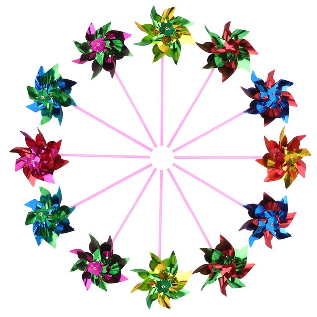 50 Pcs Colorful Paper Windmill Sunflower Pinwheel Child - Walmart.com
