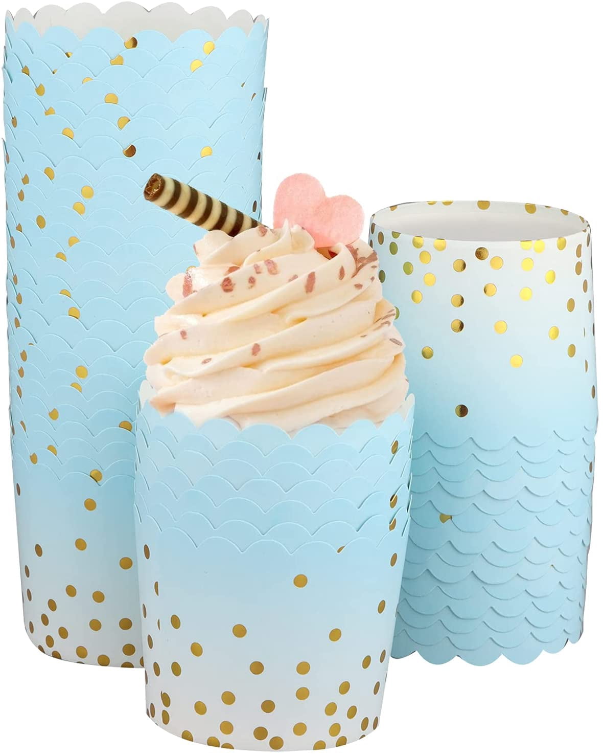 50 Pcs Colorful Greaseproof Paper Baking Cups Large 5 Oz Cupcake Paper ...